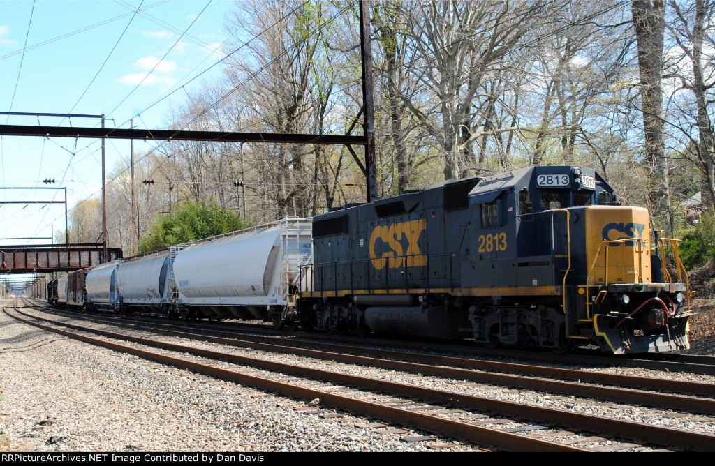 CSX GP38-2 2813 on the rear of C770-05